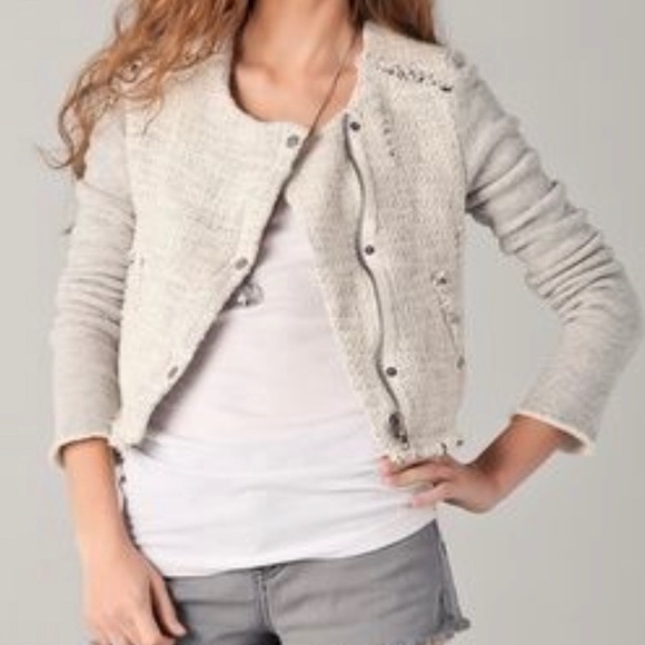 We The Free | Jackets & Coats | Free People Cropped Tattered Tweed Moto ...